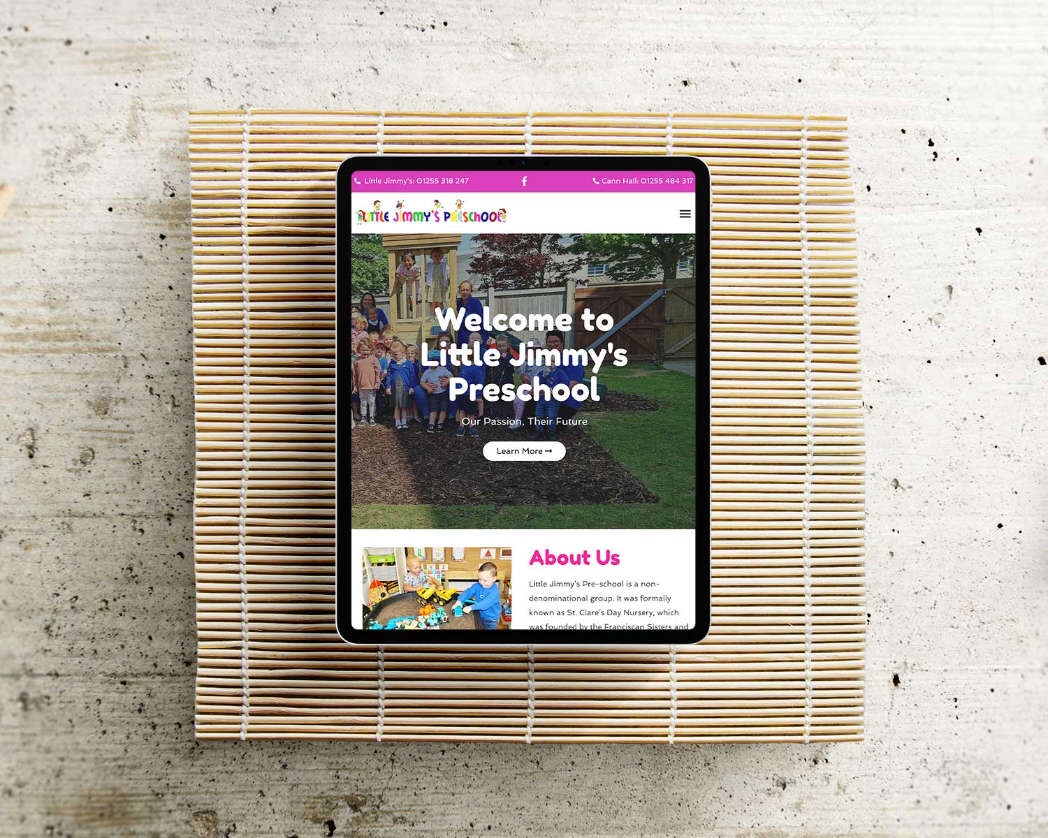 Nursery Web Design | Little Jimmy' Preschool | Three Girls Media